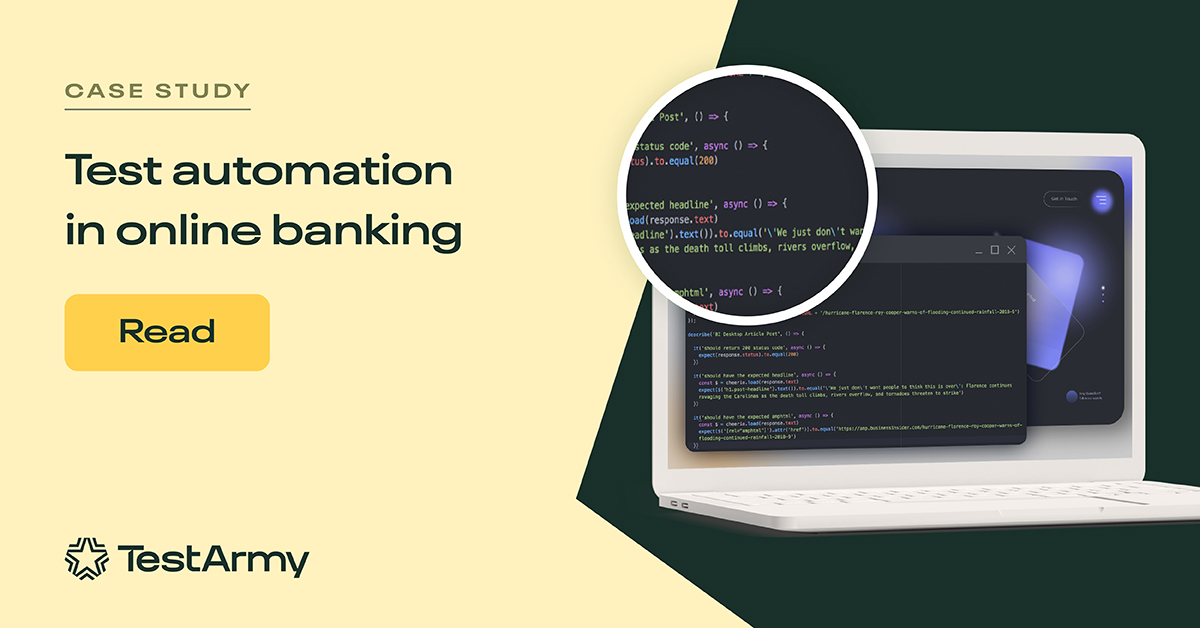 Test automation in online banking - Testarmy - Quality Assurance and ...
